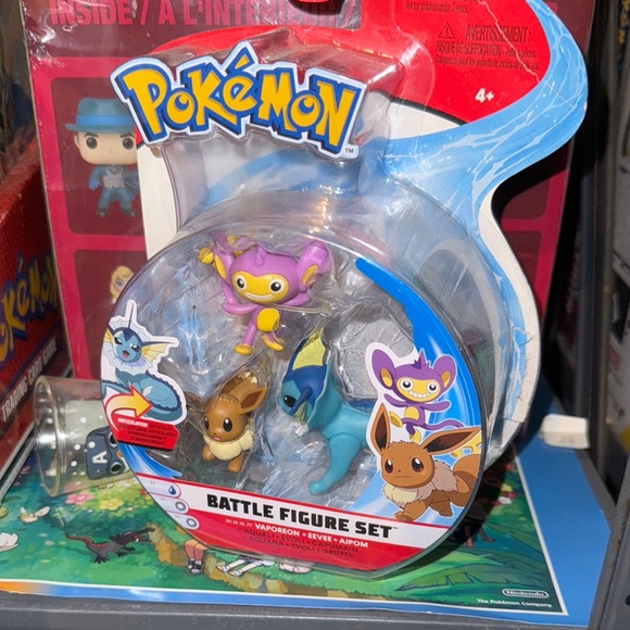 Pokemon | Toys | Pokmon Battle Figure Set Vaporeon Eevee Aipom | Poshmark